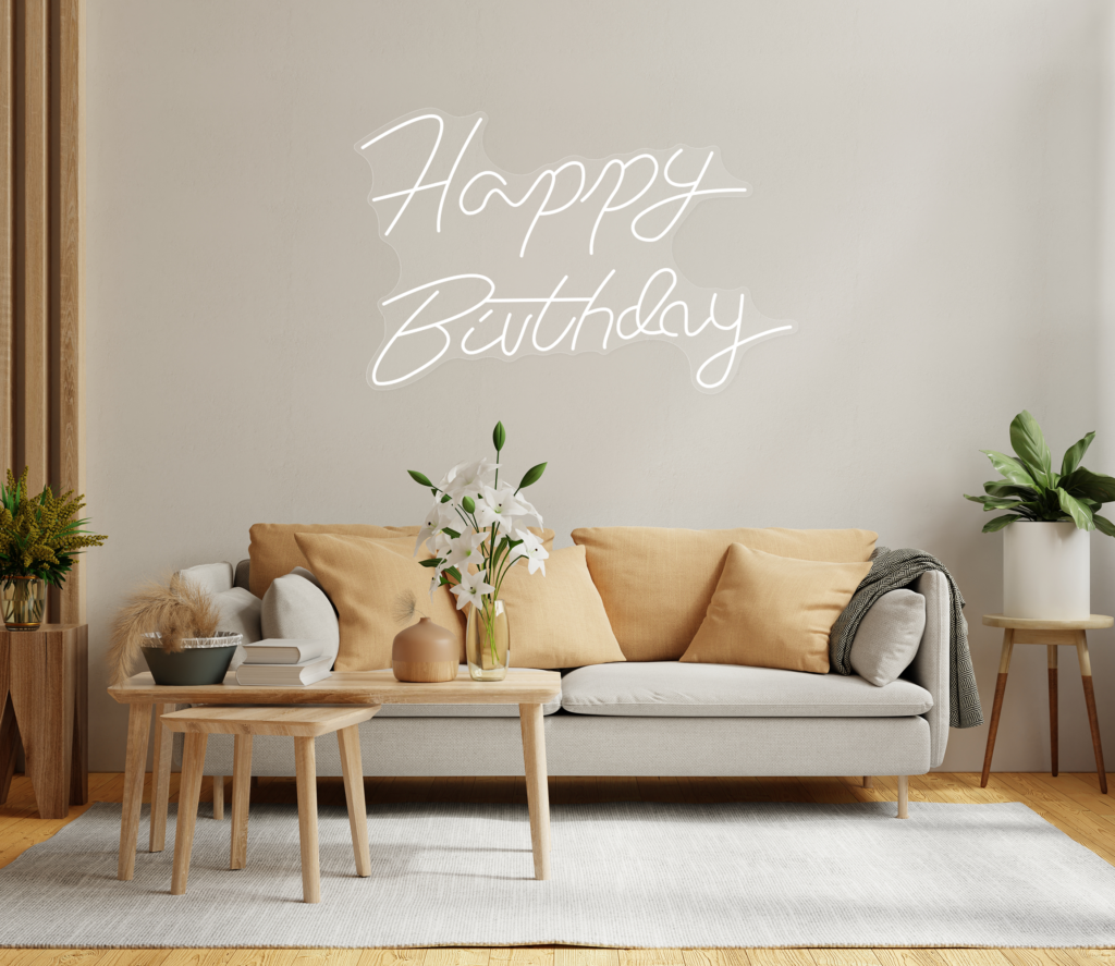 Happy Birthday - Illume Art - Custom Neon Sign and Sign Rentals